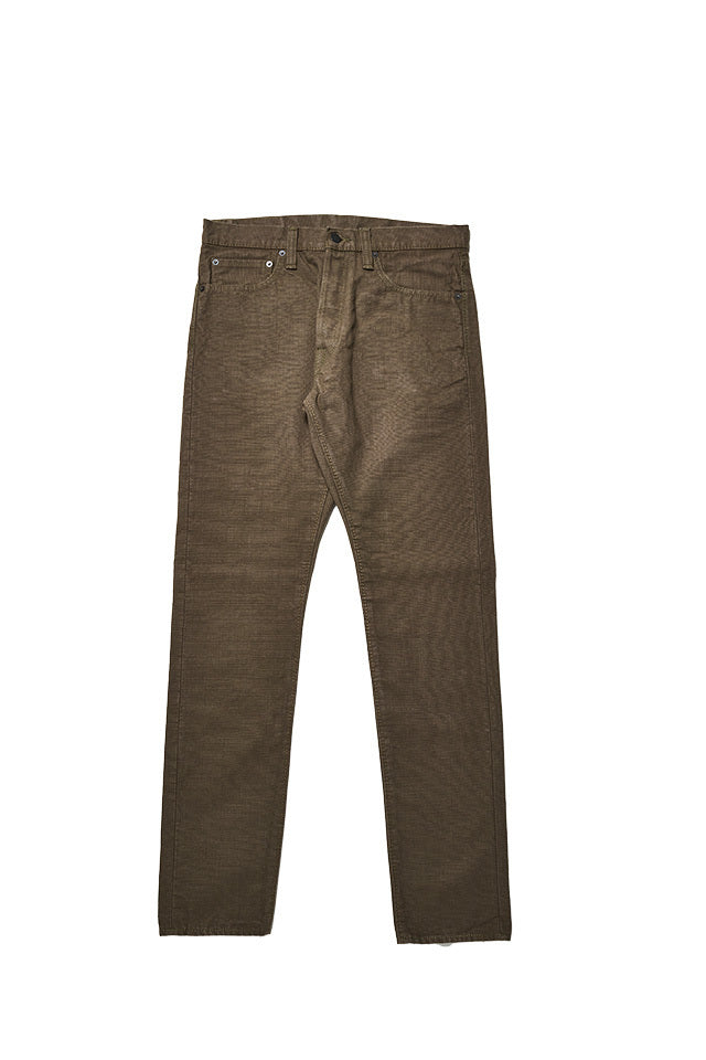 Pure Blue Japan [1175-OLV] Men's Woven Heavy Duck Cloth Relaxed Tapere ...