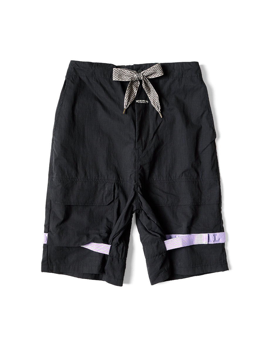 Kapital Rip Stop NOUVELLE Shuttle Shorts - Black x Purple – Totem Brand Co.