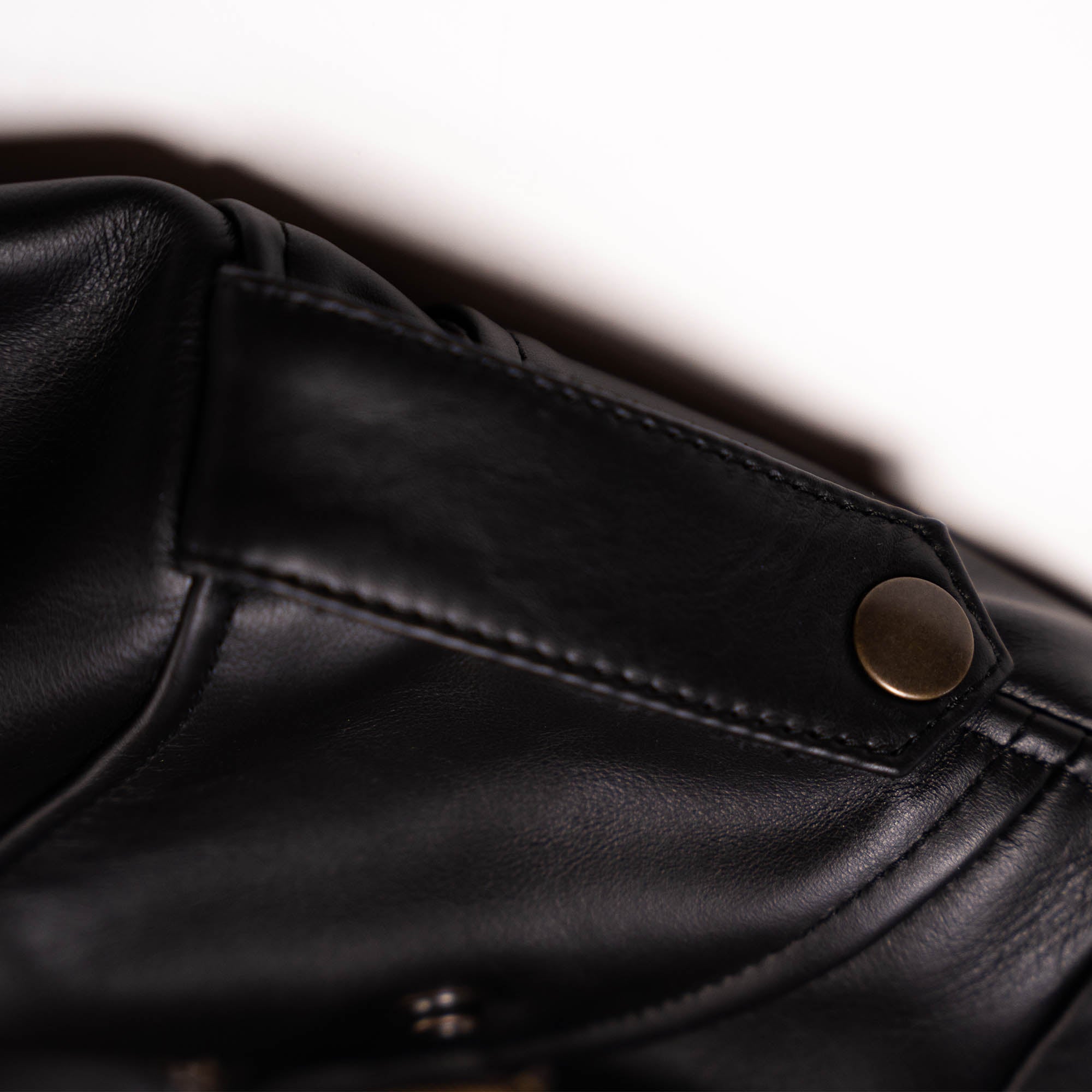 Shangri-la Heritage - "Chiodo" Fur Collar Black Steerhide Leather Jack ...