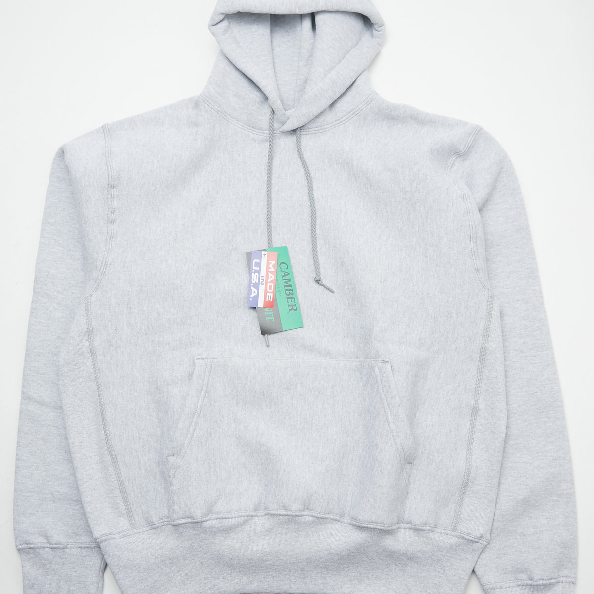 Camber #232 Cross-Knit Heavyweight Pullover Hooded Sweatshirt - Grey ...